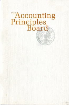 "Accounting Principles Board;" by American Institute of Certified ...