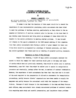 "Problems of Wartime Practice in Expanding or Limiting Services, at Ann ...