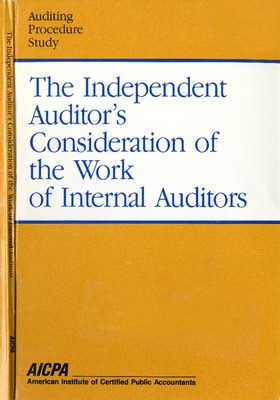 "Independent auditor's consideration of the work of internal auditors ...