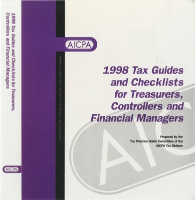 "Tax practice Guides and Checklists for Treasurers, Controllers, and Fi ...