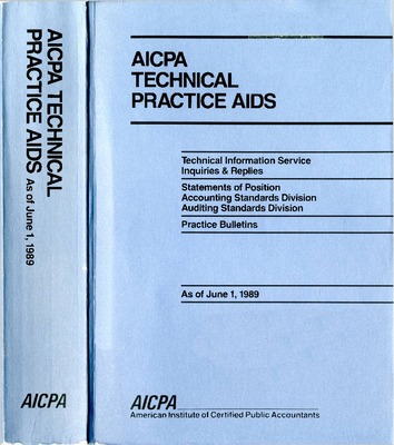 "AICPA Technical Practice Aids, as of June 1, 1989" by American ...
