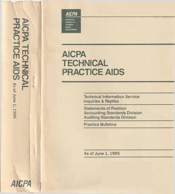 "AICPA Technical Practice Aids, as of June 1, 1995" by American ...