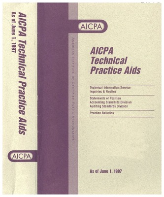 "AICPA Technical Practice Aids, as of June 1, 1997" by American ...