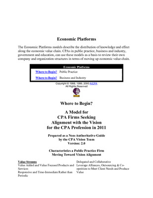 "CPA Vision, Focus on the Horizon: Economic Platforms" by American ...
