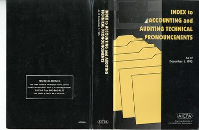 "Index to Accounting Auditing Technical Pronouncements, as of December ...