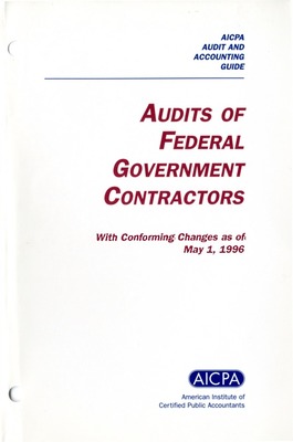 "Audits of federal government contractors with conforming changes as of ...