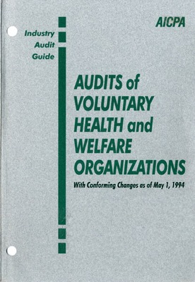 "Audits of voluntary health and welfare organizations with conforming c ...
