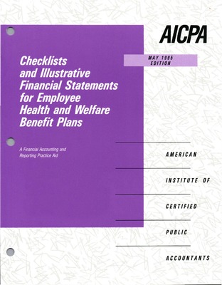 "Checklists and illustrative financial statements for employee health a ...