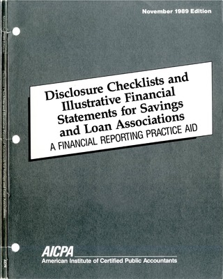 "Disclosure checklists and illustrative financial statements for saving ...