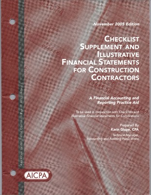 "Checklist supplement and illustrative financial statements for constru ...