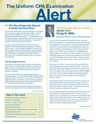 "Uniform CPA Examination Alert, Winter/Spring 2007" by American ...