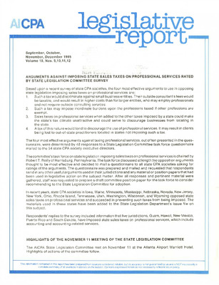 "Legislative Report, Volume 18, Number 9-10-11-12, September-October-No ...