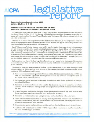 "Legislative Report, Volume 20, Number 8, 9, 10, August-September-Octob ...