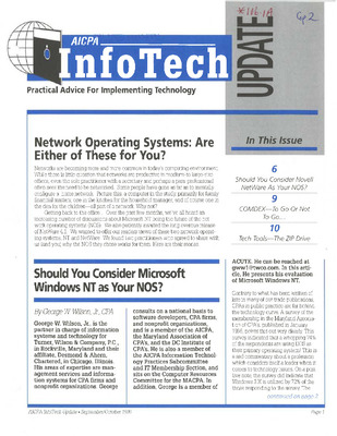 "InfoTech Update, Volume 5, Number 5, September/October 1996" by ...