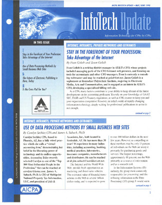 "InfoTech Update, Volume 7, Number 3, May/June 1998" by American ...