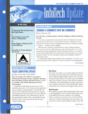 "InfoTech Update, Volume 8, Number 5, September/October 1999" by ...