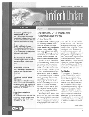 "InfoTech Update, Volume 9, Number 4, July/August 2001" by American ...