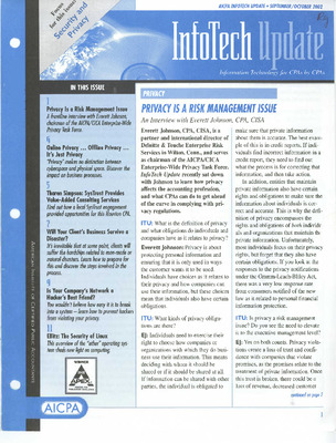 "InfoTech Update, Volume 10, Number 5, September/October 2002" by ...