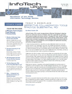 "InfoTech Update, Volume 11, Number 3, May/June 2003" by American ...