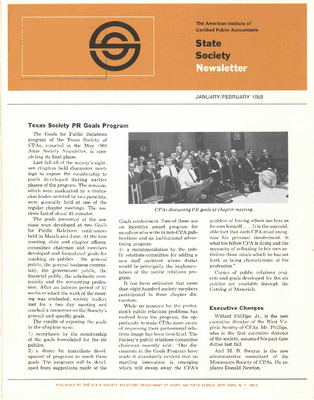 "State Society Newsletter, January/February 1969" by American Institute ...