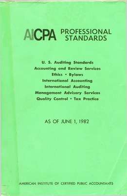 "AICPA Professional Standards: U.S. Auditing Standards as of June 1, 19 ...