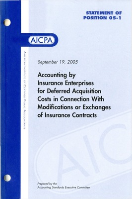 "Accounting by insurance enterprises for deferred acquisition costs in ...