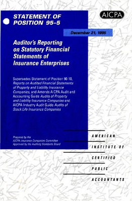 "Auditor's reporting on statutory financial statements of insurance ent ...