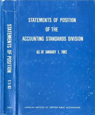 "Statements of position of the Accounting Standards Division as of Janu ...