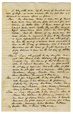 "Copy of Will of Elizabeth Hull, including 77 Enslaved Persons" by ...