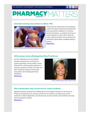 "Pharmacy Matters - January 2014" by University of Mississippi. School ...