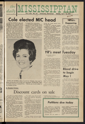 "April 13, 1970" by The Daily Mississippian
