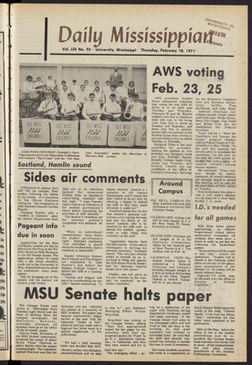 "February 18, 1971" by The Daily Mississippian